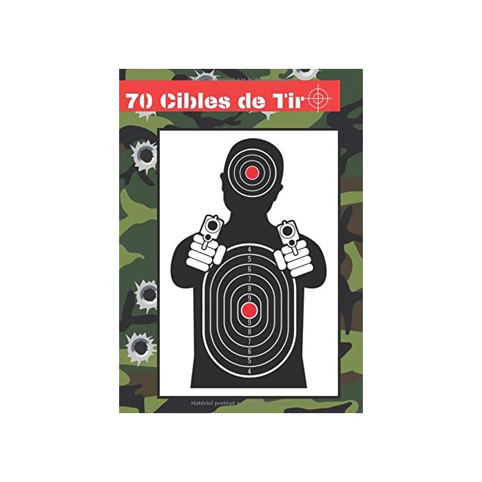 Buy 70 Cibles de Tir: 7 modèles de cible | Format A4 | Cible noir et ...