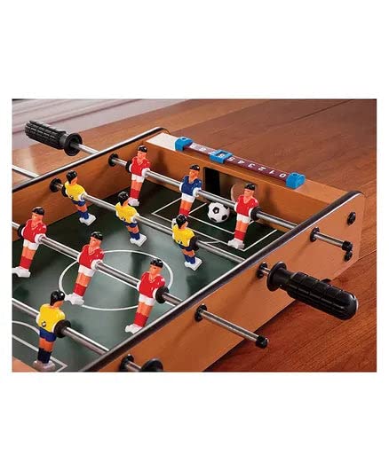 Mid Sized Football Table Soccer Game Toy with 4 Rods - Brown Green ...