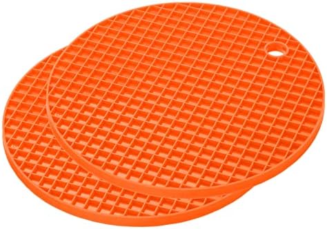 Amazon.co.jp: uxcell Silicone Rivet Mat Round Hot Pan Pad Hot Pot ...