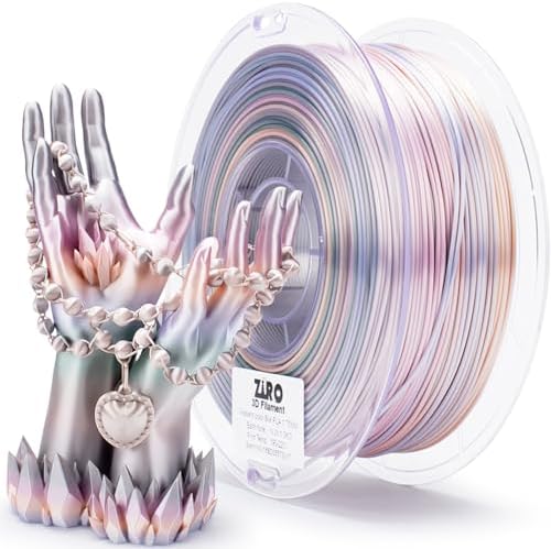 ZIRO 3D Printer Filament, Shiny Silk PLA Fast Gradient Color Change ...