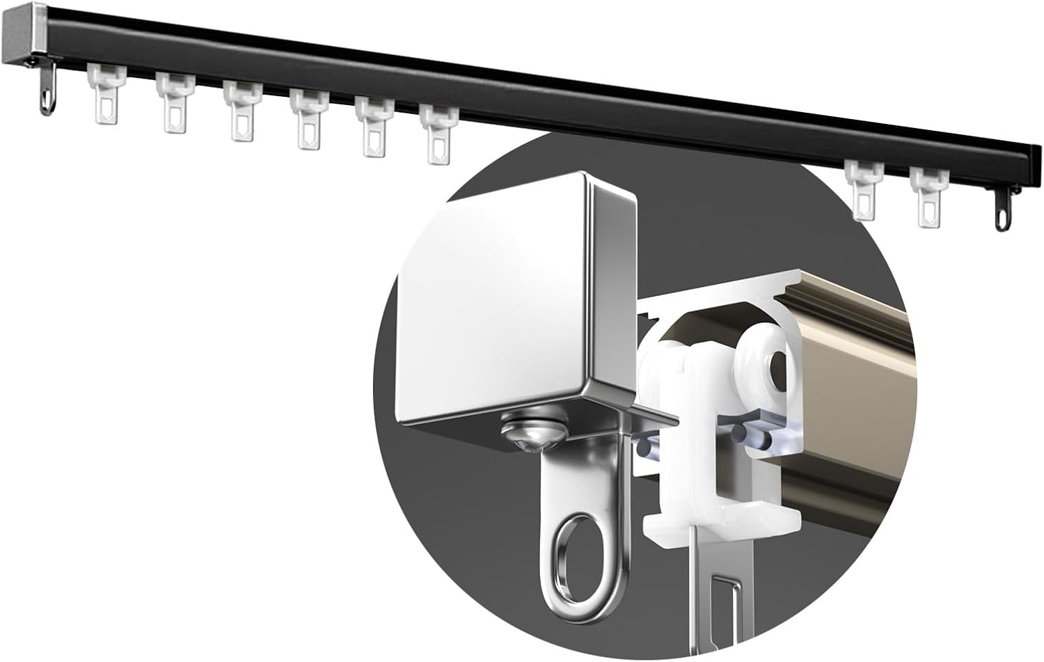 Ceiling Track for Curtains Gliding Curtain Rail System with Wall Mount ...