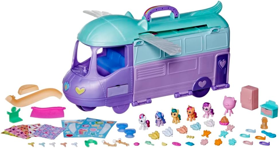 My Little Pony Toys Mini World Magic Mare Stream, Buildable Trailer ...