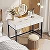 CAIYUN Computer Desk with Drawers, Dressing Table, Vanity Desk, Make Up ...