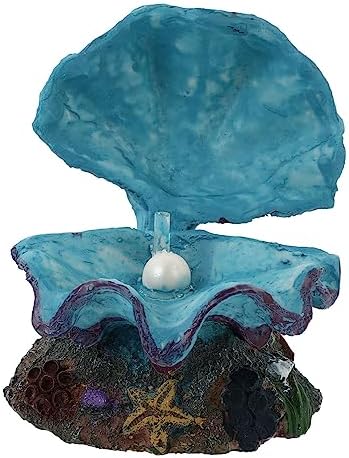 Amazon.com : POPETPOP Fish Tank Landscaping Scallops Fish Hiding Cave ...