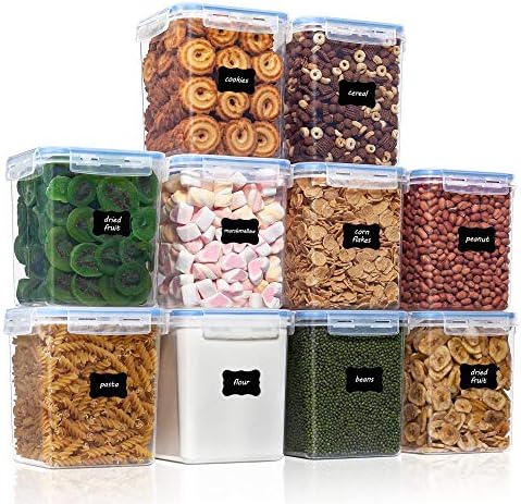 Amazon.com: Airtight Food Storage Containers with Lids 10pcs Set 2.5L ...