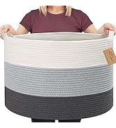 Amazon.com: MEGASKET Extra Large White Storage Basket, 23.6" x 15.7" x ...