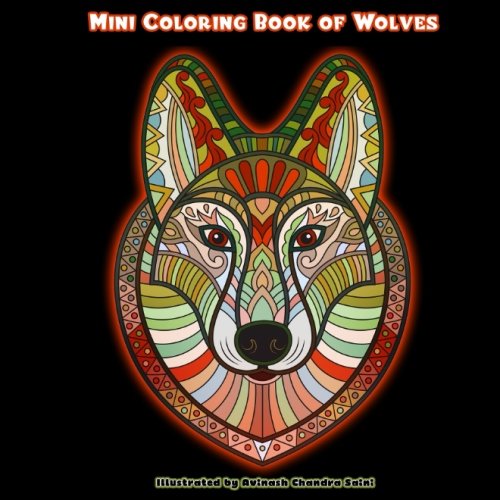 Amazon.com: Mini Coloring Book of Wolves: Pocket Size Wolf Coloring ...