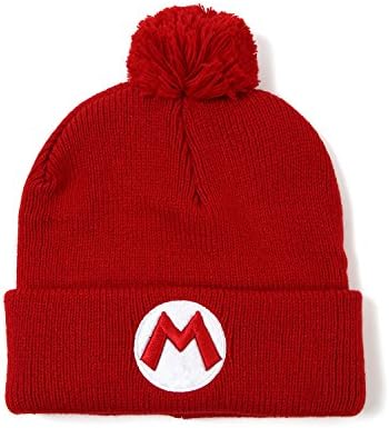 Amazon.com: Super Mario Bros Mario Red Knit Hat Beanie - Nintendo Super ...