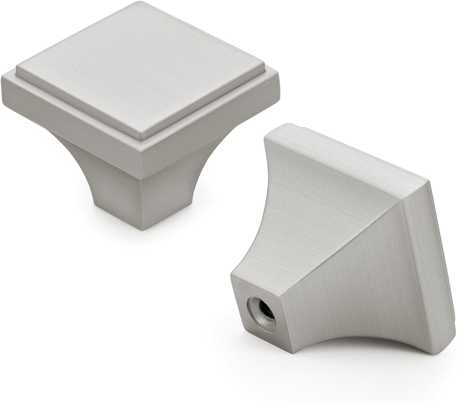 homdiy 5 Pack Cabinet Knobs Brushed Nickel Drawer Knobs, Silver Kitchen ...