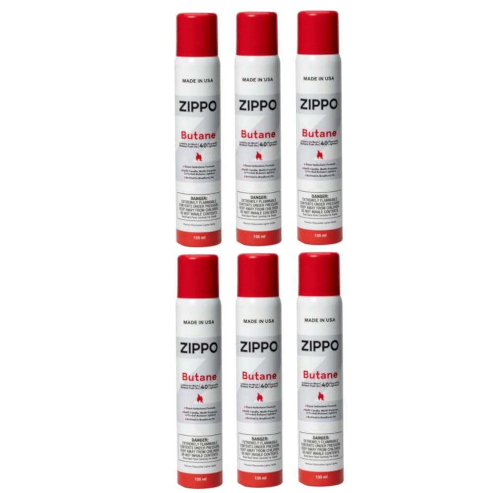 Amazon.com: Zippo Butane Fuel 2.67oz Refill for up to 40 Lighters, 135 ...