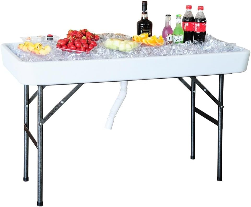 Amazon.com: Modern Home 4' Portable Folding Party Ice Bin Table with ...