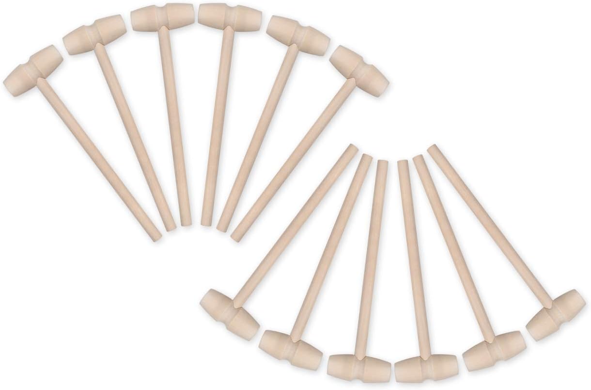 SCSpecial Mini Mallets for Chocolate 20 Pieces Wooden Hammers for ...