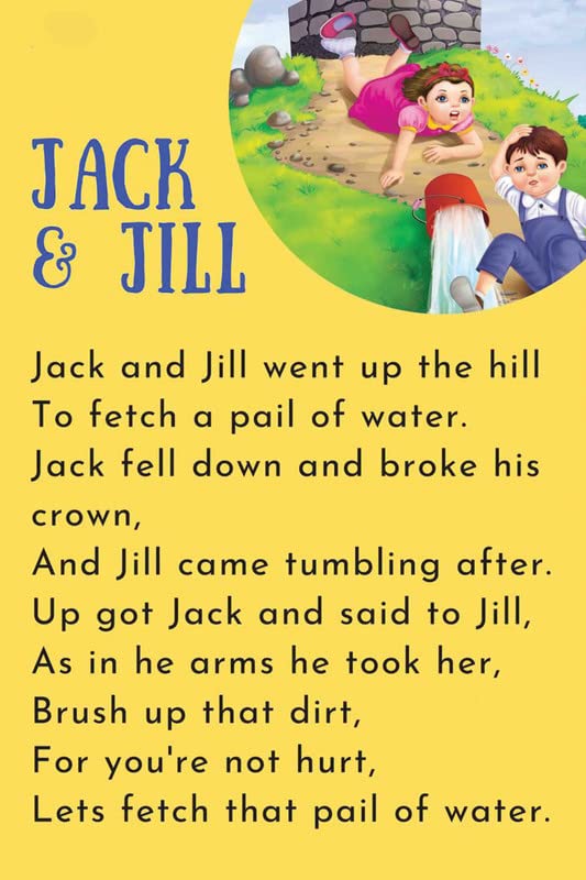 Rhymes Learning Poster Jack And Jill|Learning Sticker Poster|Poster For ...