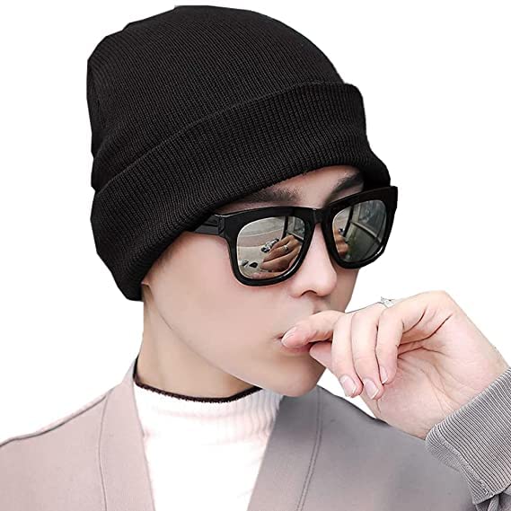 Digital SHOPEE Wool Unisex's Beanie Hat (Esg-Men-Black-Cap), Free Size ...