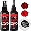 Amazon.com : 3PCS Halloween Fake Blood Makeup Kit, Fake-Blood Spray ...