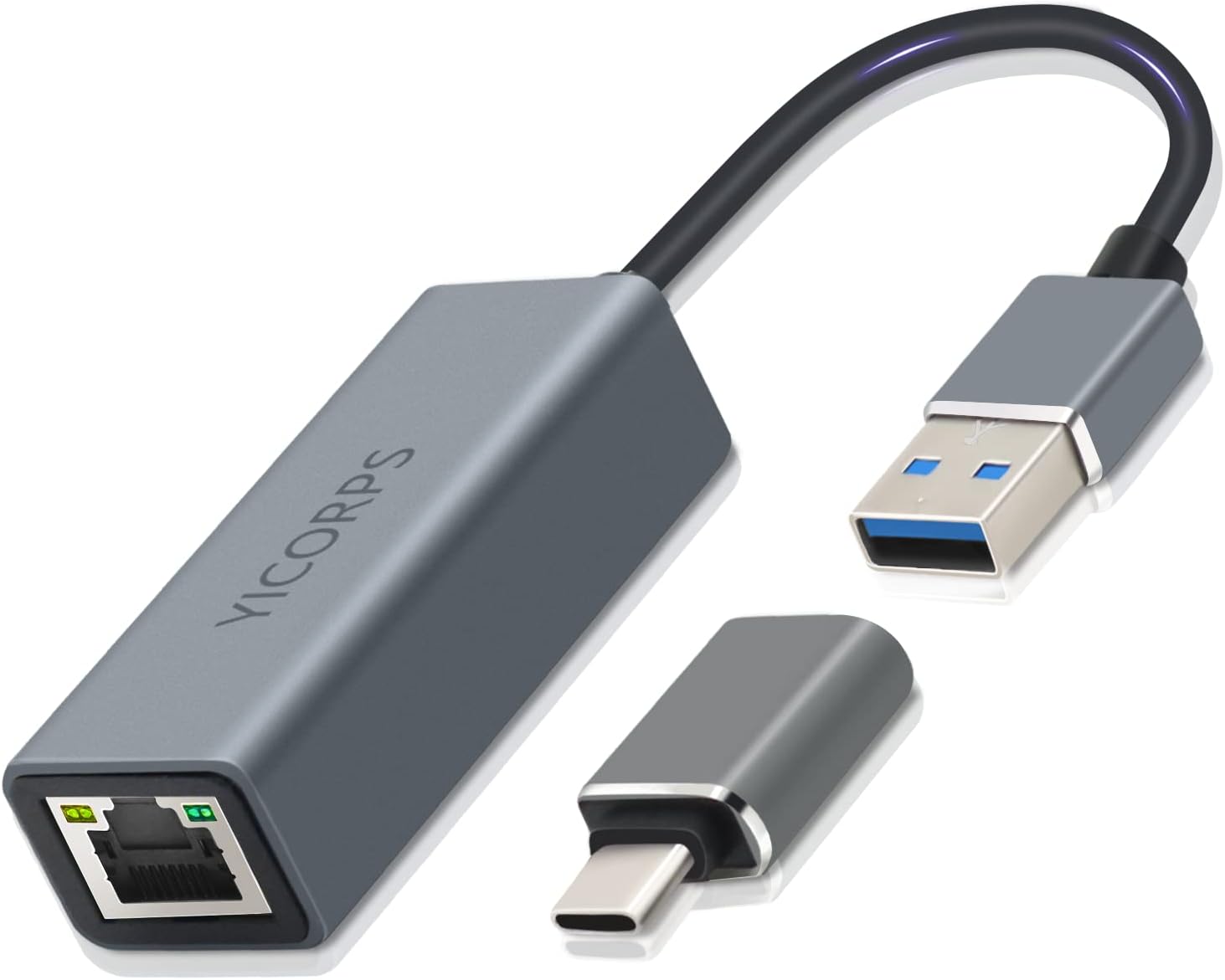 Amazon.com: USB to Ethernet Adapter, Yicorps USB 3.0 Type C Thunderbolt ...