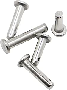 Amazon.com: Idomin M3 M4 M5 M6 M8 M10 304 Stainless Steel Dowel Pin Flat Head Cylindrical Pin ...