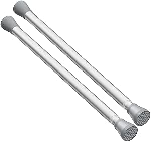 Amazon.com: AIZESI 2PCS Silver Tension Curtain Rod 16 to 26 Inch, 7/8 ...