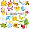 Amazon.com: JULMELON Spring Magnets Decorations, 22pcs Hello Spring ...