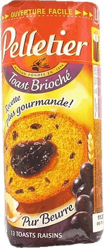 Amazon.com : Pelletier Toast Slabs with Raisins - 6.17 oz : Gourmet ...
