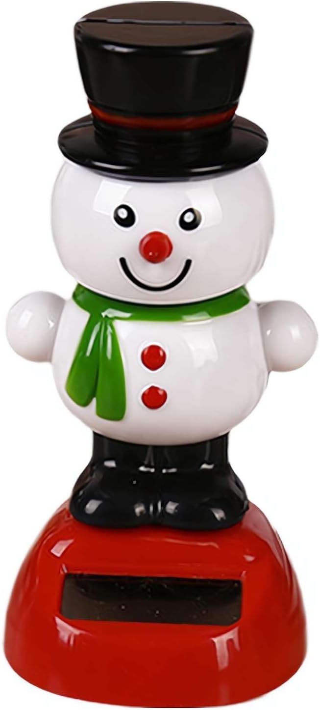 Christmas Solar Powered Dancing Toy,Christmas Santa Snowman Elk Nodding ...