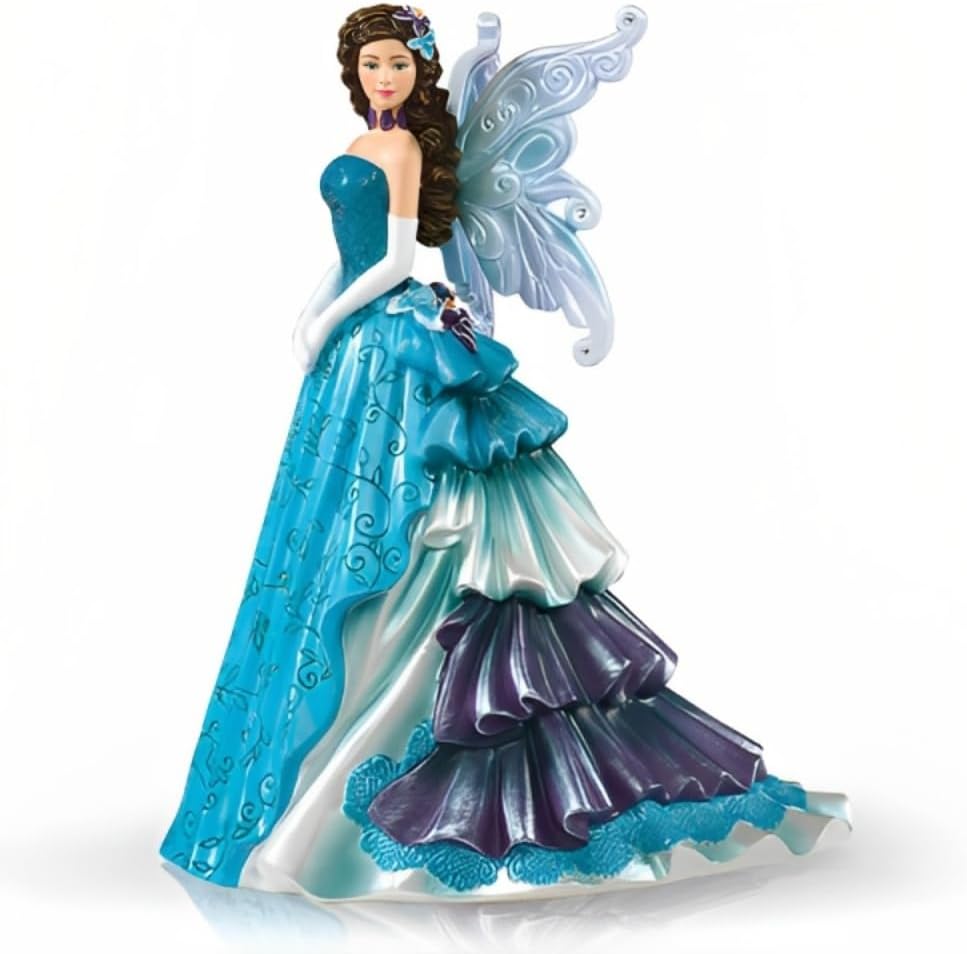 Amazon.com: The Hamilton Collection Graceful Beauty Teal Angel Figurine ...