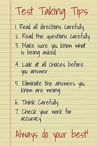 Amazon.com: Keep Calm Collection Test Taking Tips, classroom ...