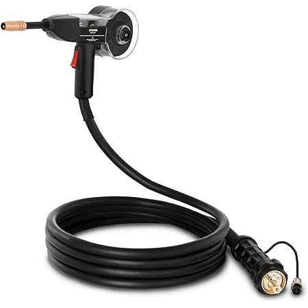 MIG Welding Spool Gun Torch MB15 Euro Aluminium Wire Gas GASLESS 3M ...