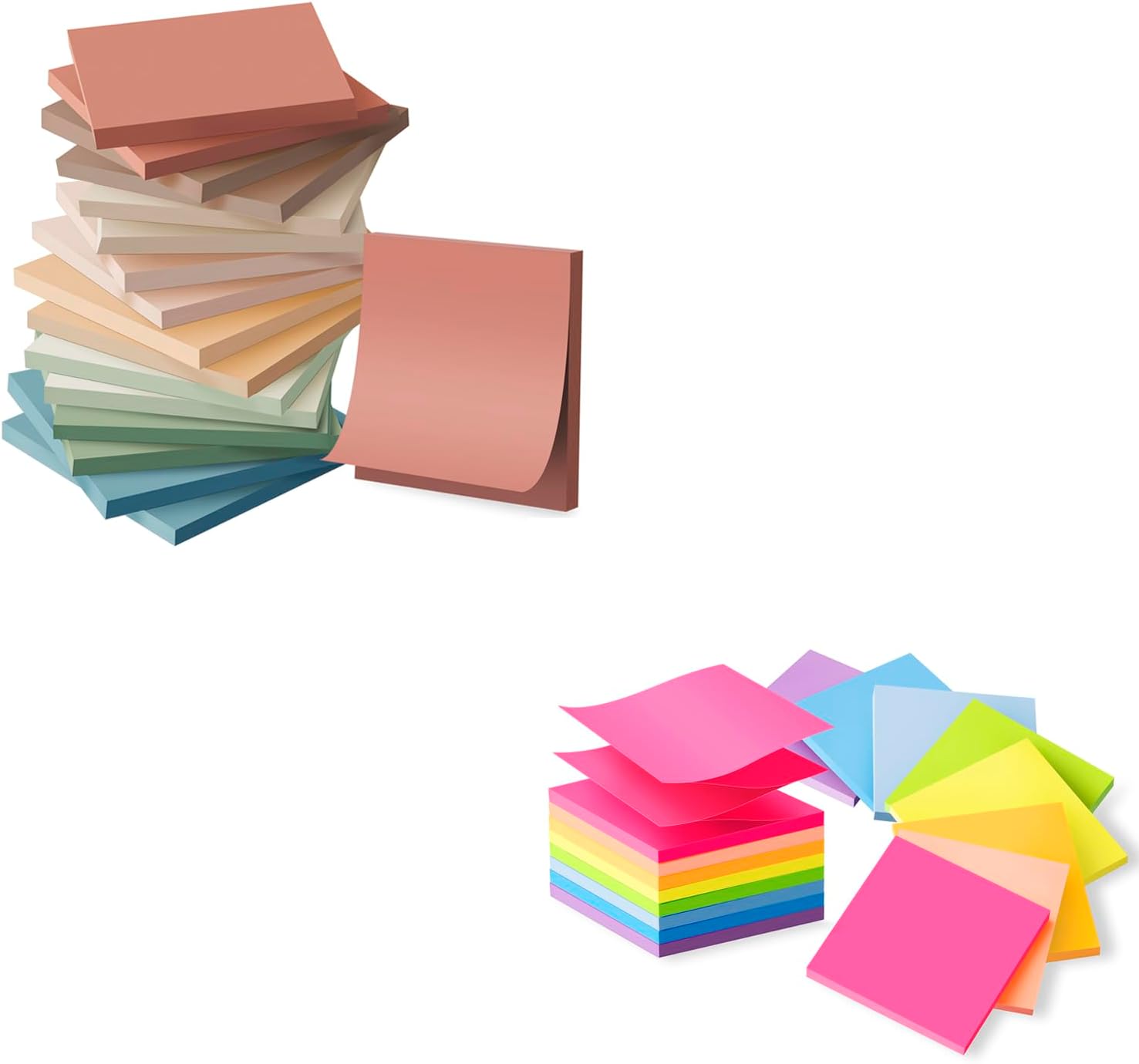 Amazon.com : (16 Pack) Sticky Notes 3x3 Vintage Colors and Pop Up ...