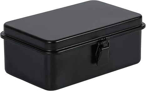 Amazon.com: Gasuuo Black Metal Box with Lid, Metal Storage Box for ...