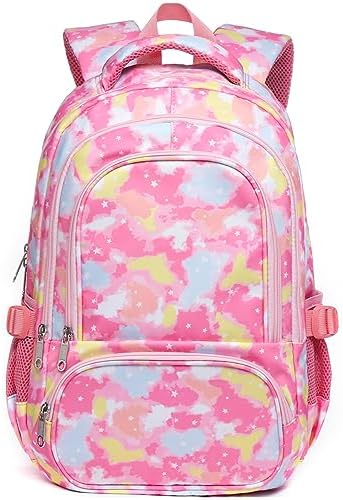 Amazon.com | BLUEFAIRY Girls Backpack for Kindergarten Elementary Toddler Tie-dye School Bags ...