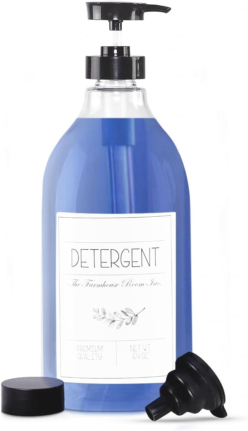 Amazon.com: CRYSTALCLEANSE 3 Pack Detergent Dispenser Plastic Bottle ...