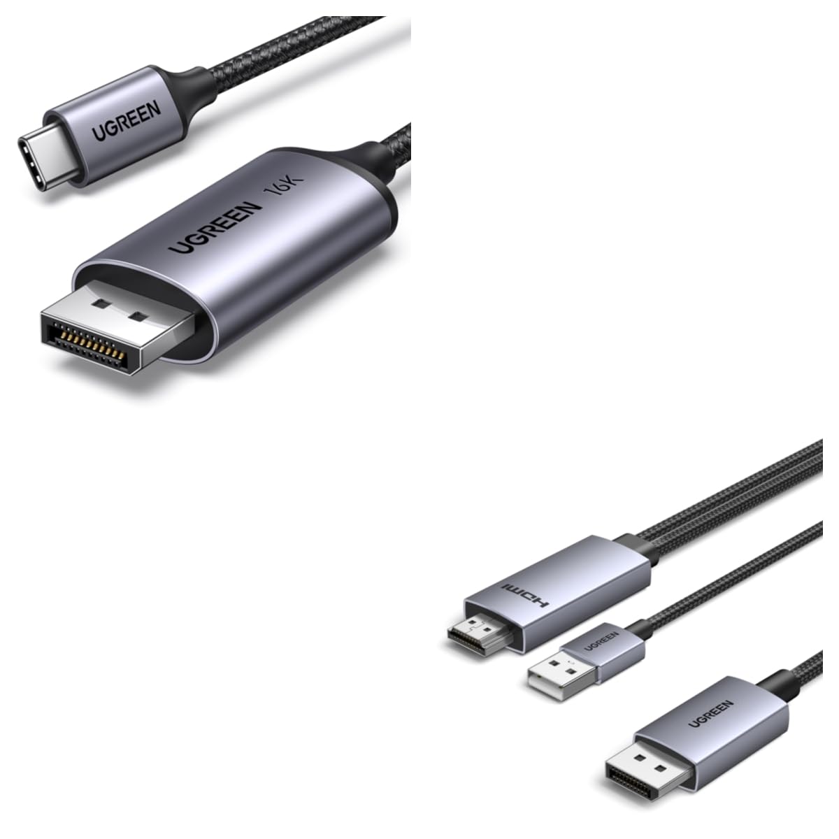 Amazon.com: UGREEN USB C to DisplayPort 2.1 Cable 16K@30Hz 8K@120Hz ...