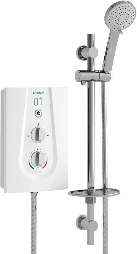 Bristan JOYT395 W 9.5 kW Joy 3 Thermostatic Electric Shower - White ...
