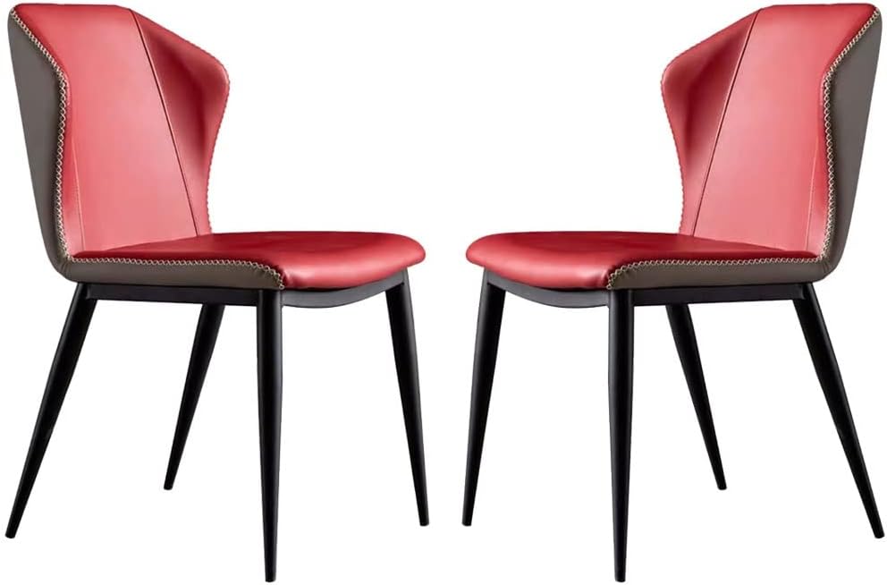 Amazon.com: BerBo Dining Chair PU Leather Side Chair Set of 2 Kitchen ...