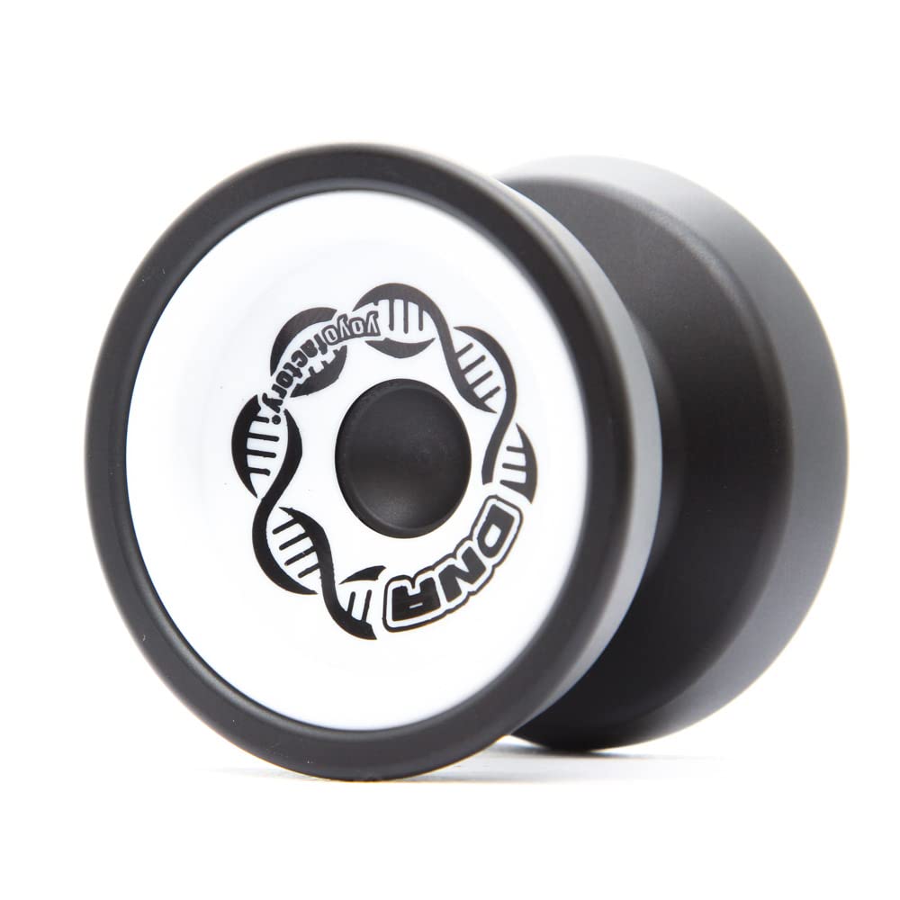 YoyoFactory DNA Yo-Yo - Black White (Metal Yoyo, Cord, Ball Bearing ...