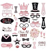 Amazon.com: XtraLarge Graduation Photo Booth Props 2022 - Pack of 40 ...