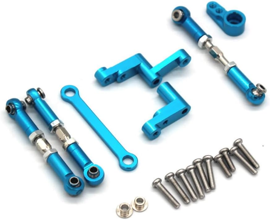 Amazon.com: RWLZLB Steering Assembly, Tie Rod, Servo Arm Kit, Metal Upgrade Spare Parts ...
