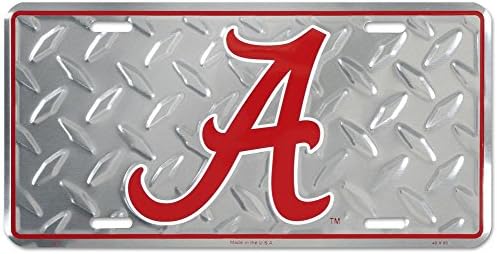 Amazon.com: Alabama Crimson Tide Mirror"A" Laser Cut License Plate ...