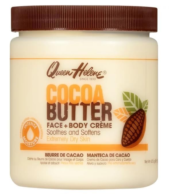 Amazon.com : Qu`een~ Hel`ene Cocoa Butter Crème Face & Body Lotion for ...