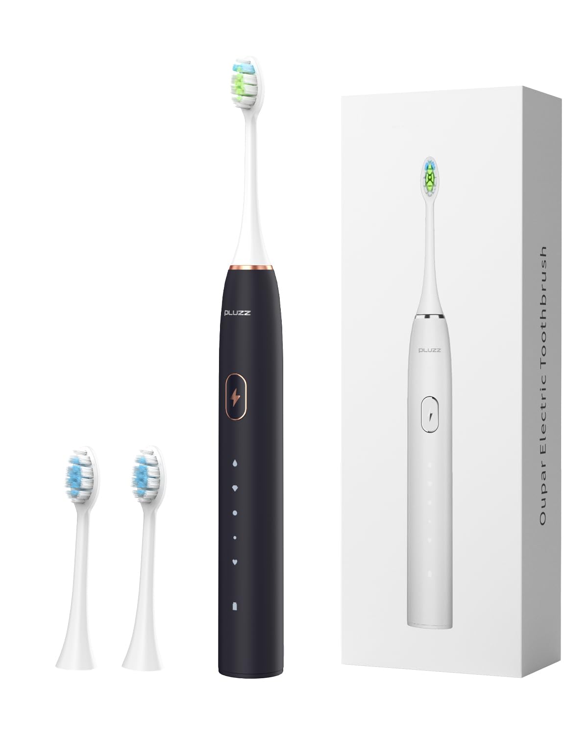 Amazon.co.jp: 【15種類のモード】PLUZZ電動歯ブラシR101 スマート音波歯ブラシ ソニック歯ブラシ デュポン社製ブラシヘッド2本 7ヶ月持続バッテリー IPX7防水 ...