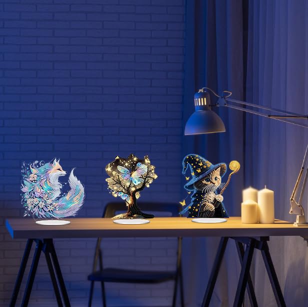 Snapklik.com : DIY Cat Diamond Art Painting Desktop Ornament, Stand Up ...