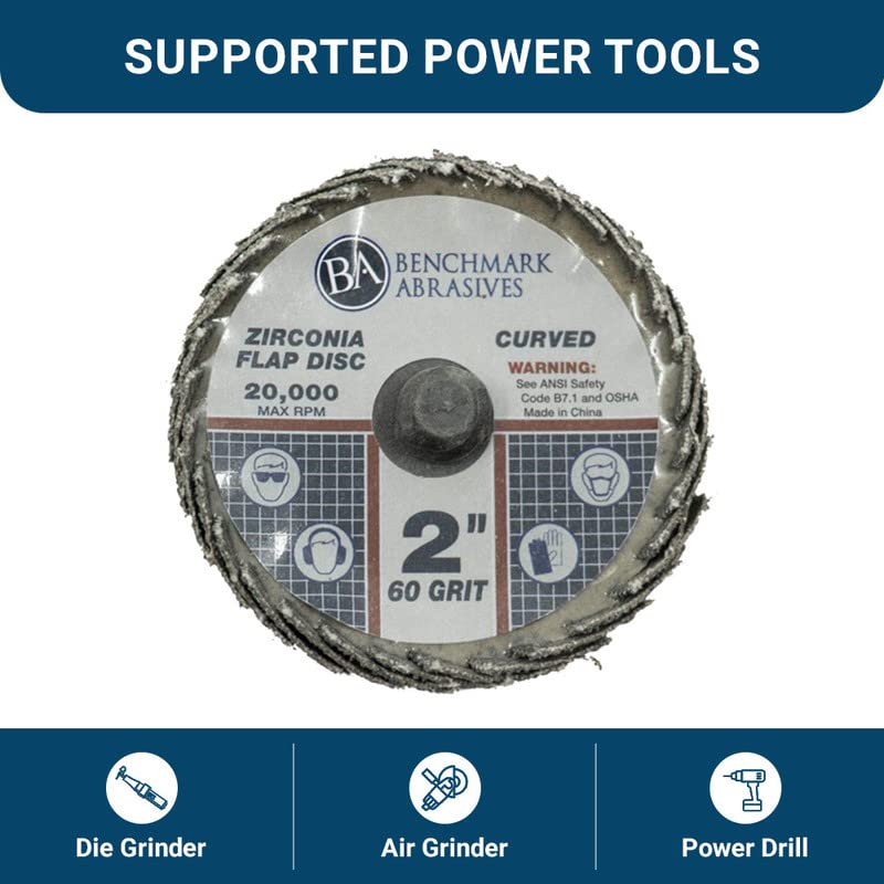 Snapklik.com : Benchmark Abrasives 2 Quick Change Zirconia Curved ...