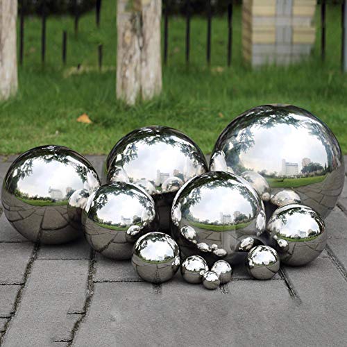 Yunhigh Gazing Ball, 30CM Stainless Steel Gazing Ball Mirror Ball ...