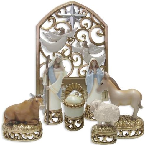Amazon.com: Enesco Legacy of Love Holy Family 7-Piece Nativity : Home ...
