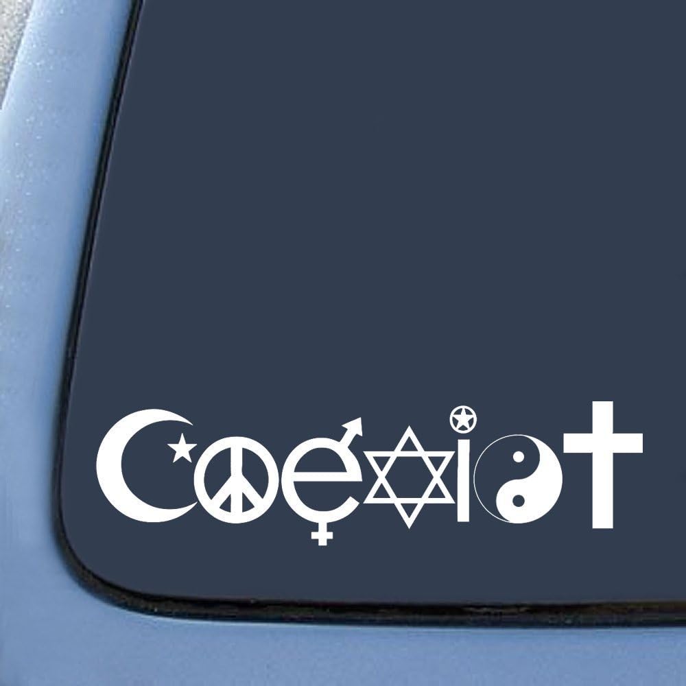Amazon.com - Coexist - Inspirational Bumper Sticker - Bumper Vinyl ...