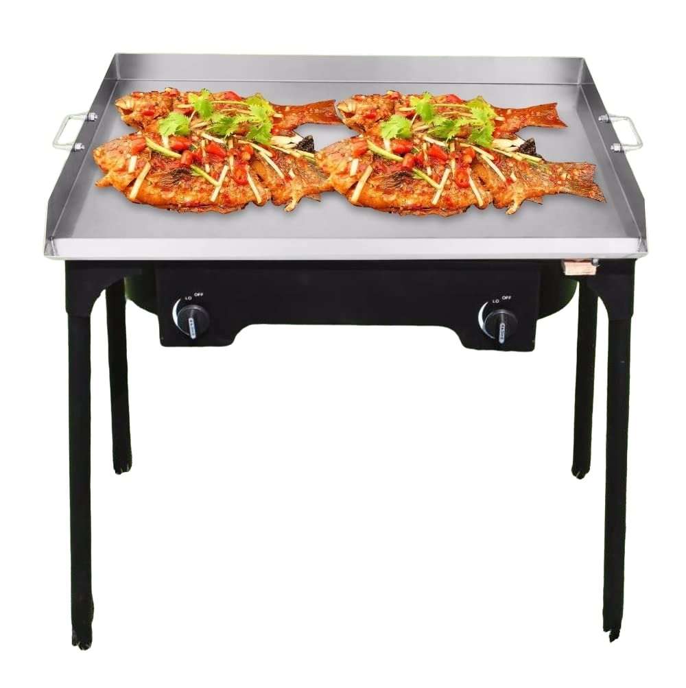 Amazon.com: Flat Top Food Grade Stainless 32” Griddle + Double High ...