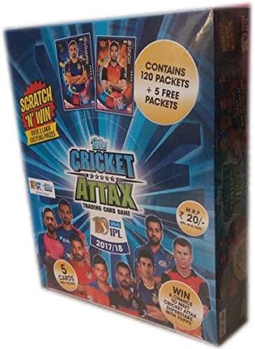Buy Topps Cricket Attax Trading Card Game 2017/18 - 125 Packets Online ...
