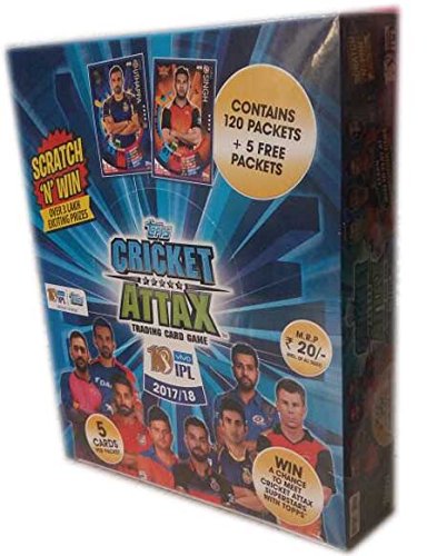 Buy Topps Cricket Attax Trading Card Game 2017/18 - 125 Packets Online ...