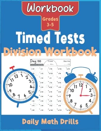 Timed Tests Division Workbook: Division Facts Math Workbook Quotients 1 ...